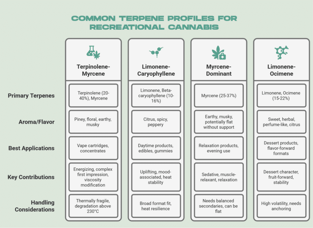 Terpene Profiles in Recreational Cannabis Products